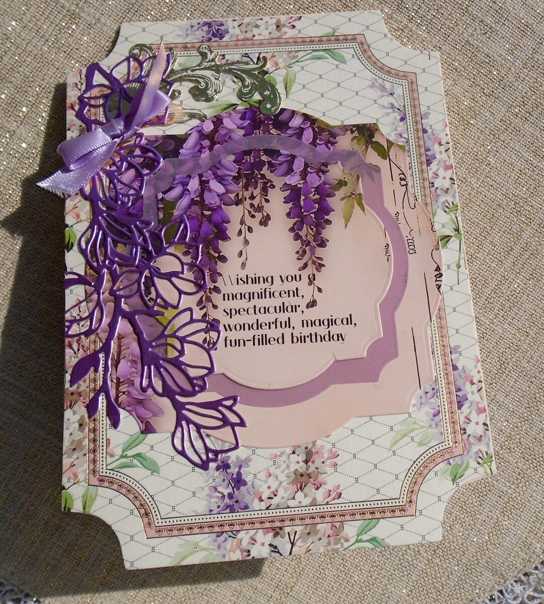 Birthday Handmade Greeting Card Made With Die Cuts and Digital Artwork ...