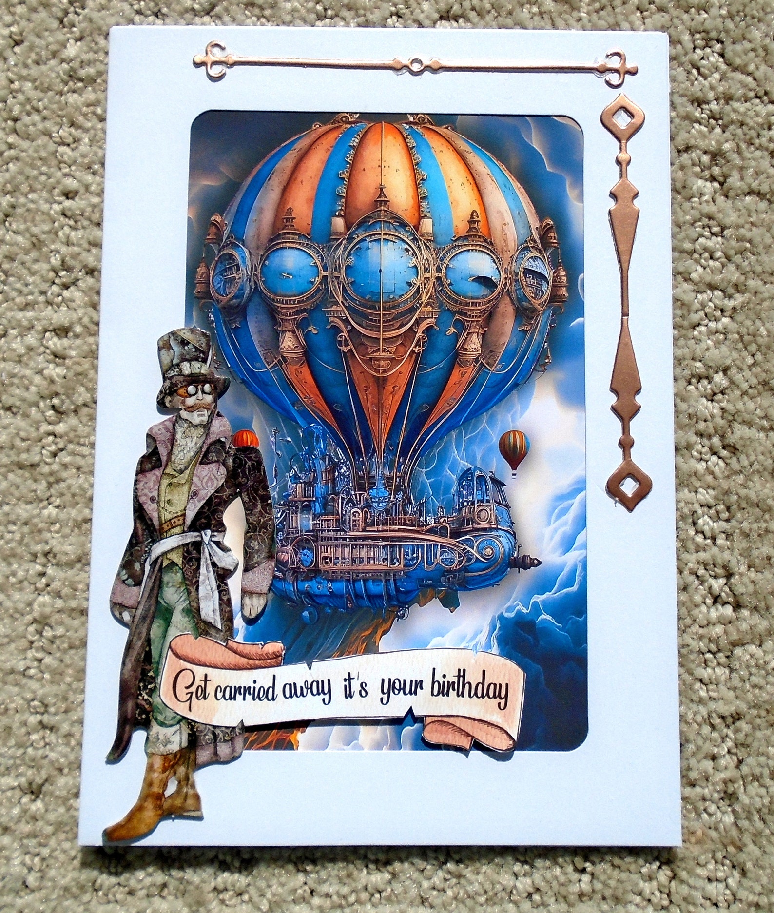Birthday Steampunk 3D Handmade Greeting Card - Etsy