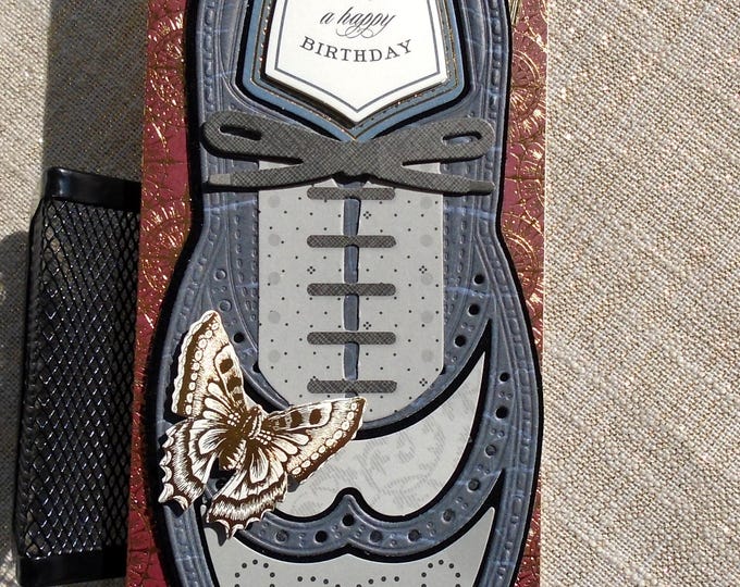 3D Birthday Masculine Shoe Themed Handmade Greeting Card With Shoe ...