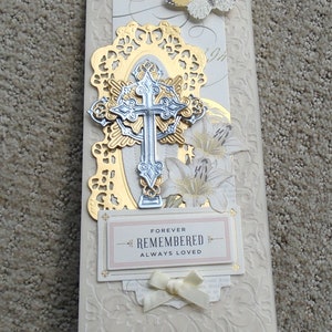 Sympathy Greeting Card With Die Cuts and Gold Metallic Cardstock and ...