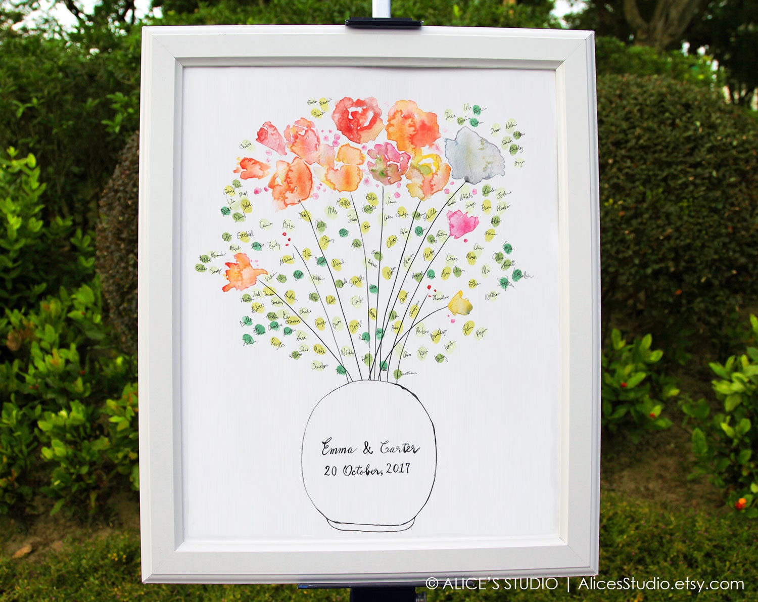 Thumbprint Art Flowers