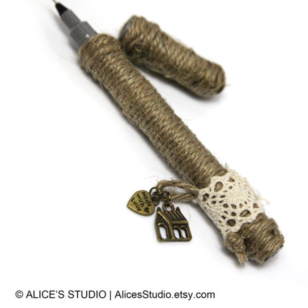 Hand-crafted Guest Book Pen - Black Fine Point Pen for Signing Guest ...