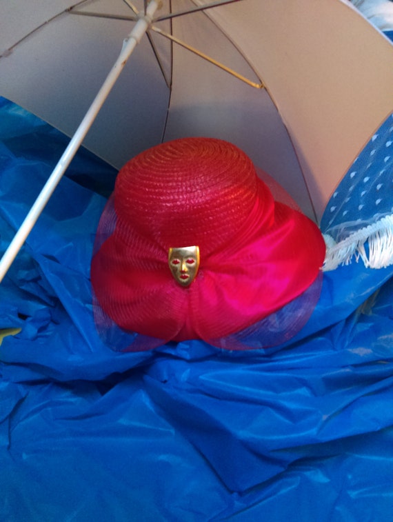 Red Hat Hot Elegant Style Vintage Class | Etsy