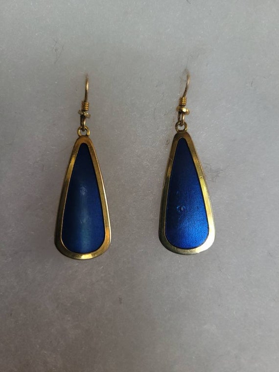 Lovely Laurel..! Stunning Blue & Gold Drop Delights... - Gem