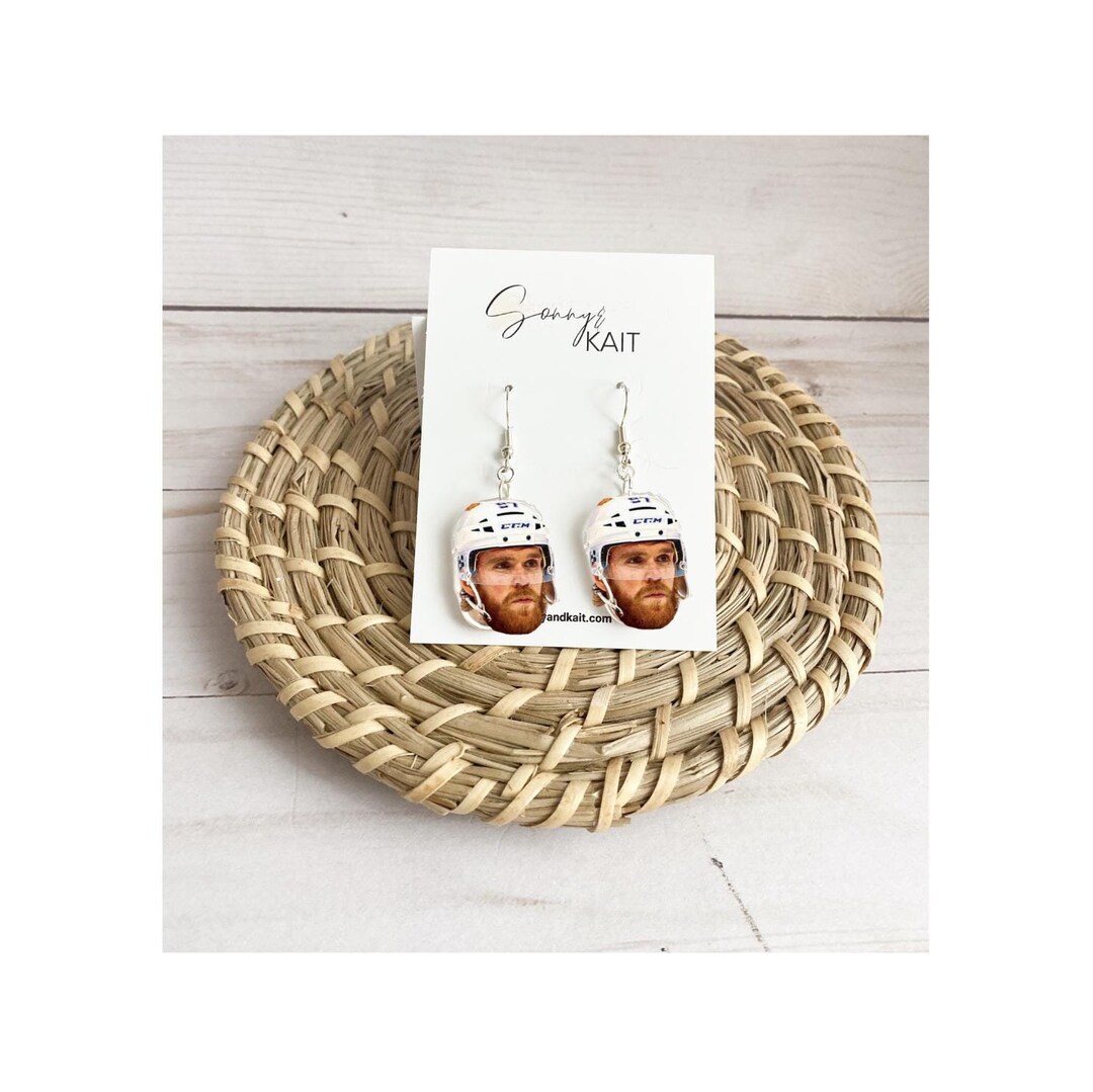 Connor Mcdavid Face Earrings Edmonton Oilers Hockey Earring NHL Funny ...