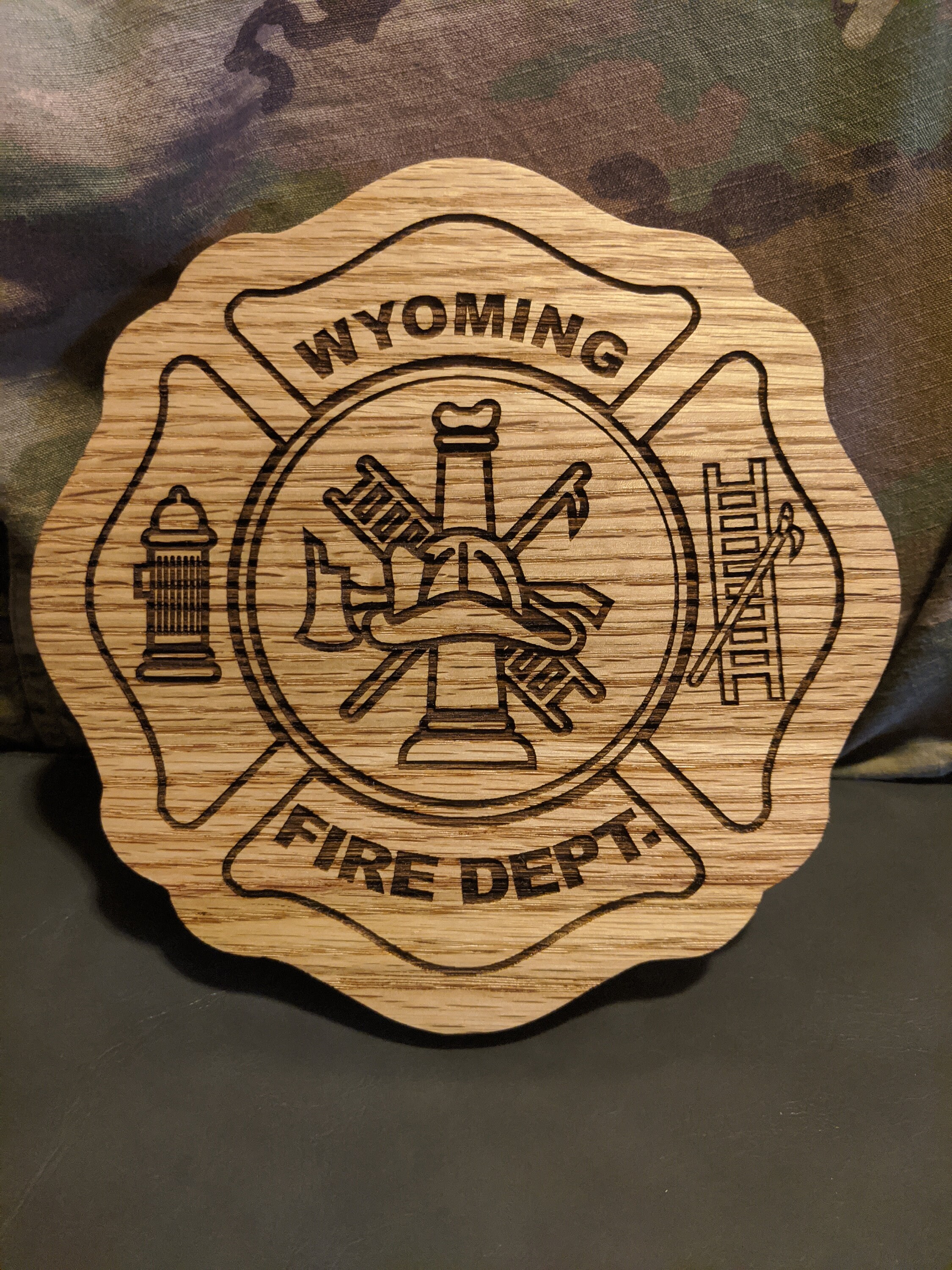 Custom Wood Plaque - All Oak - Police Badges, First Responder, Security ...