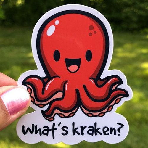 Kraken Vinyl Sticker what's Kraken Octopus - Etsy