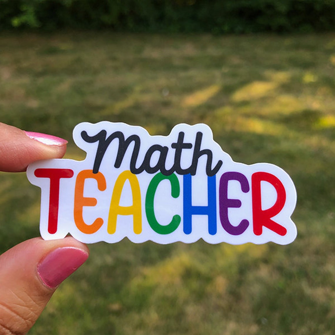 Math Teacher Sticker - Etsy