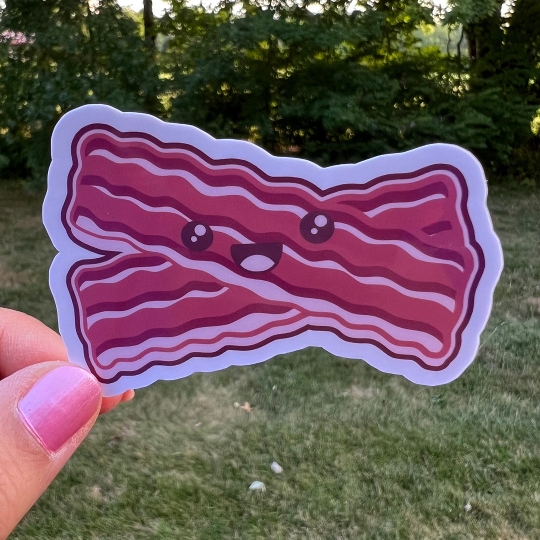 Kawaii Cute Bacon Strips Sticker - Etsy