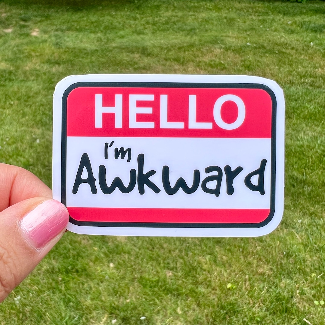 Hello I’m Awkward Name Tag Sticker - Etsy