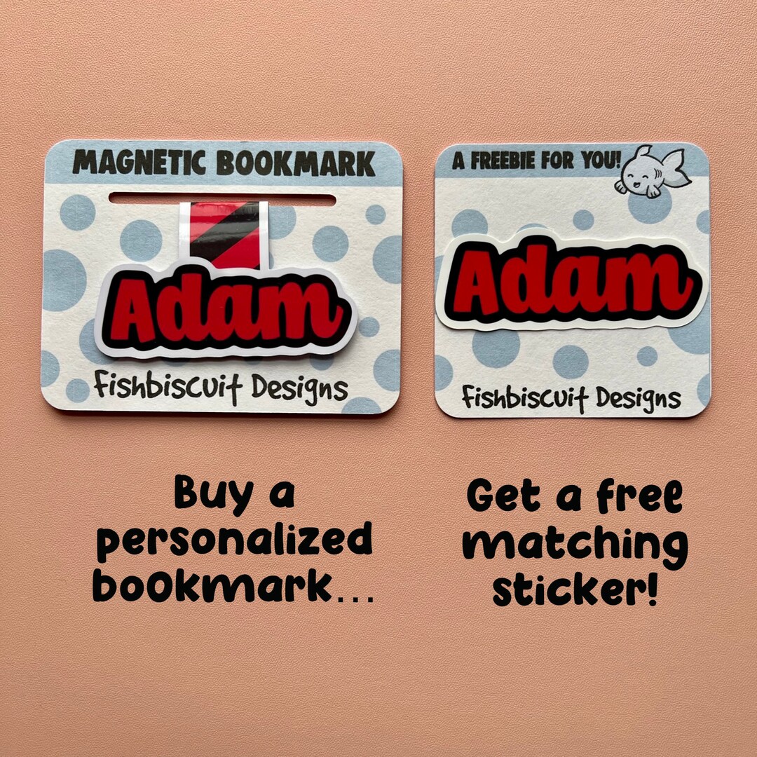 Personalized Name Magnetic Bookmark - Etsy