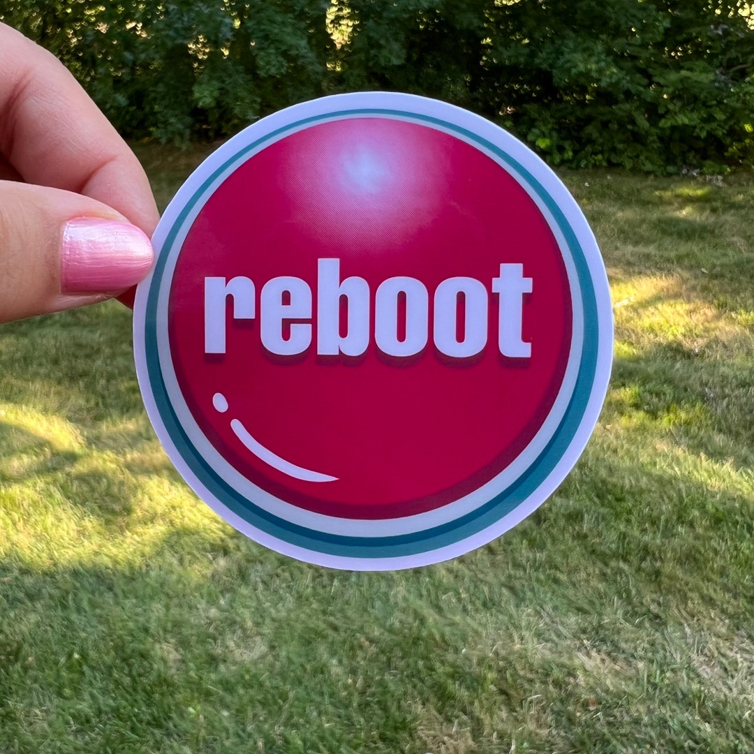 Restart Reboot Big Red Button Sticker - Etsy