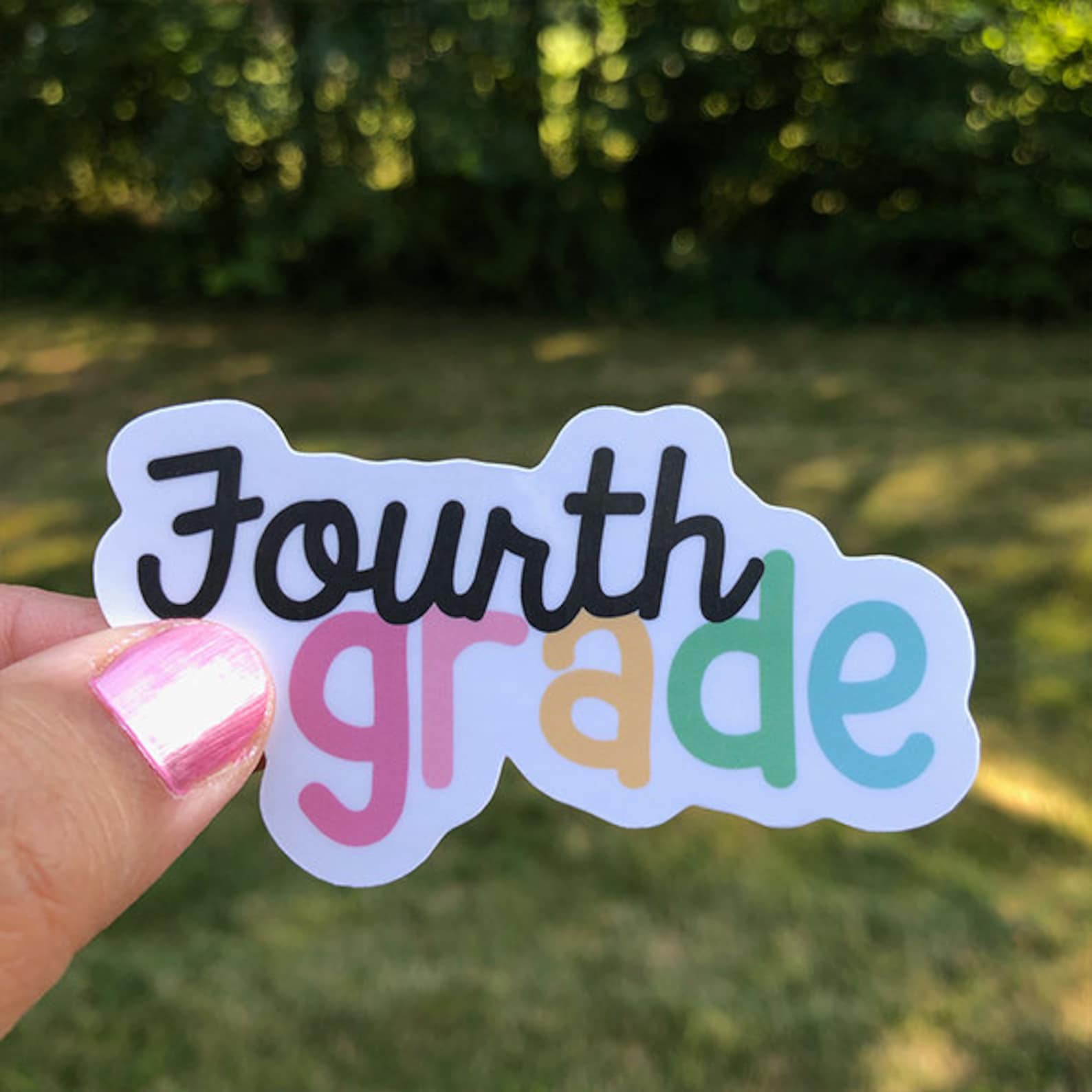 Fourth Grade Teacher Sticker - Etsy
