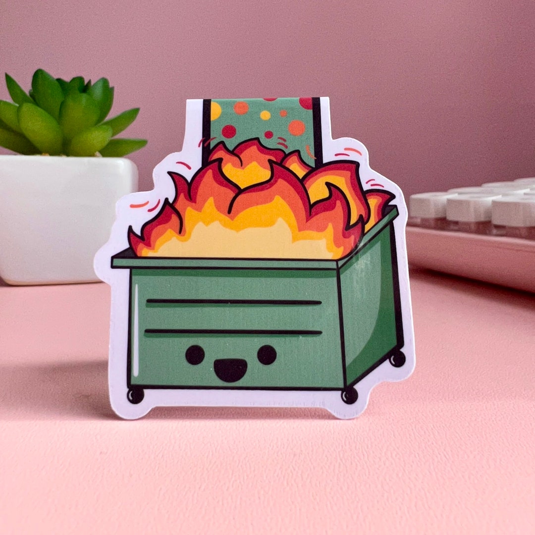 Dumpster Fire Magnetic Bookmark - Etsy