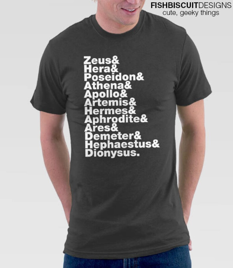 Greek Gods Shirt, Mythology, Helvetica Shirt, Greek Gift, Greek ...