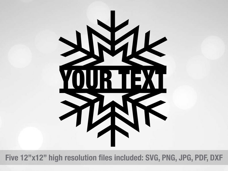 Split Snowflake Cut File, Custom Name Snowflake Print Files, Christmas ...