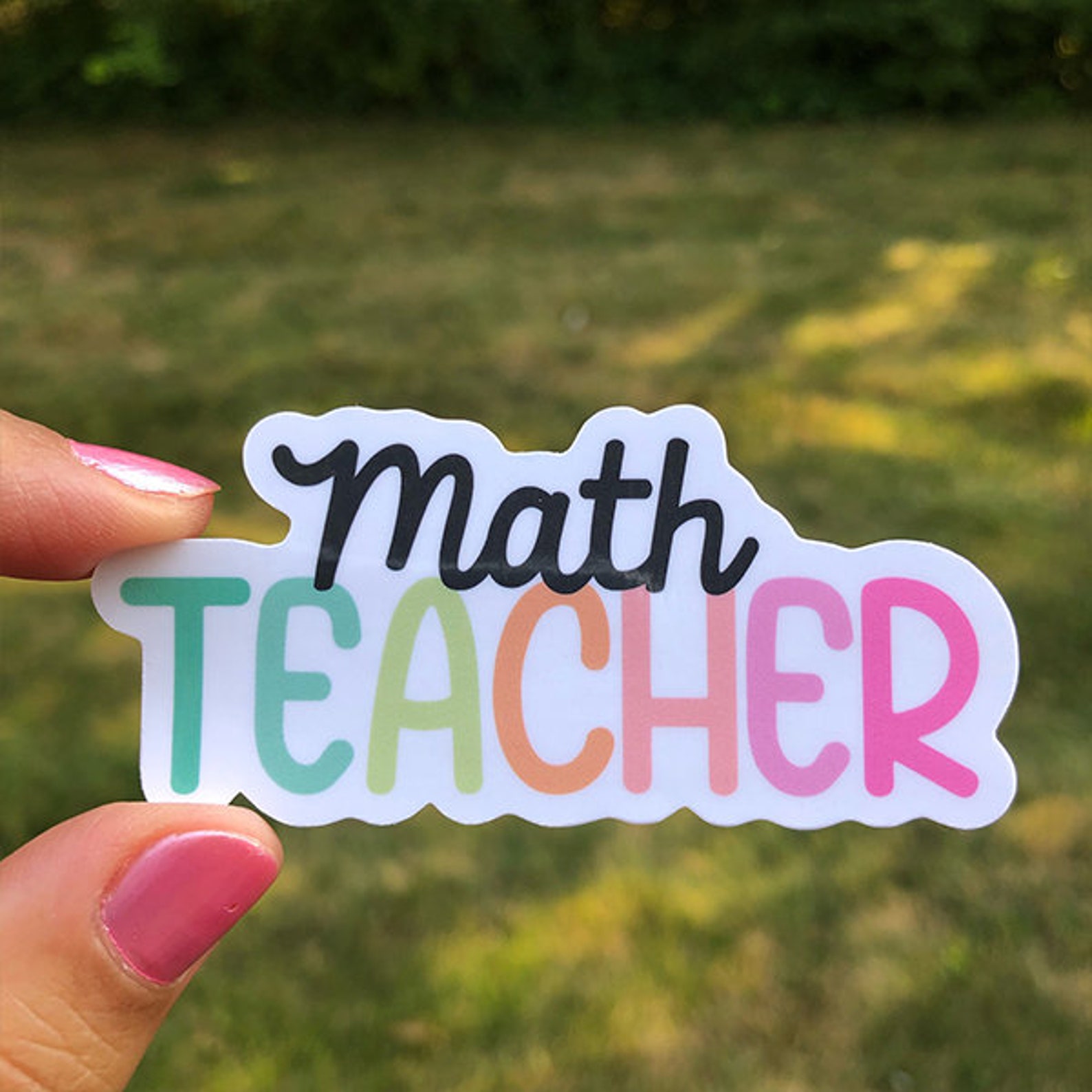 Math Teacher Sticker - Etsy