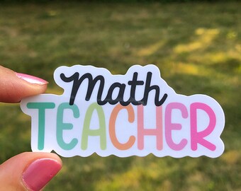 Math Teacher Sticker, Math Teacher Decal, Teacher Gift - Etsy