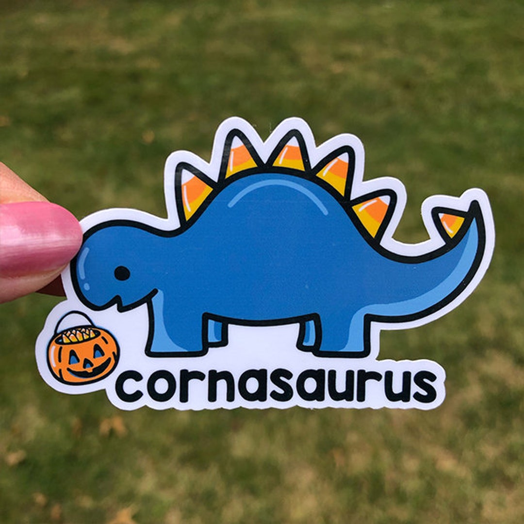 Cute Dinosaur Halloween Sticker - Etsy