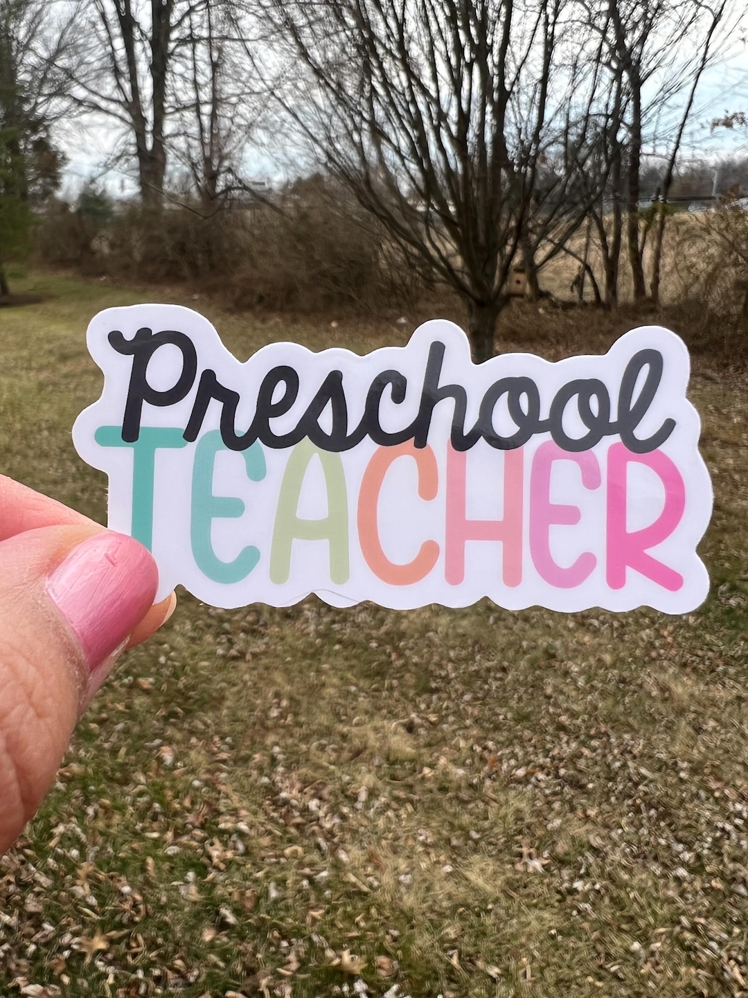 Preschool Teacher Sticker - Etsy
