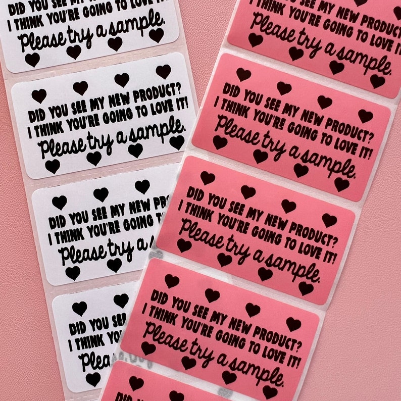 Please Try a Sample Packaging Stickers 2.25 X 1.25 Inch - Etsy