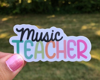 Music Teacher Sticker, Teacher Gift - Etsy