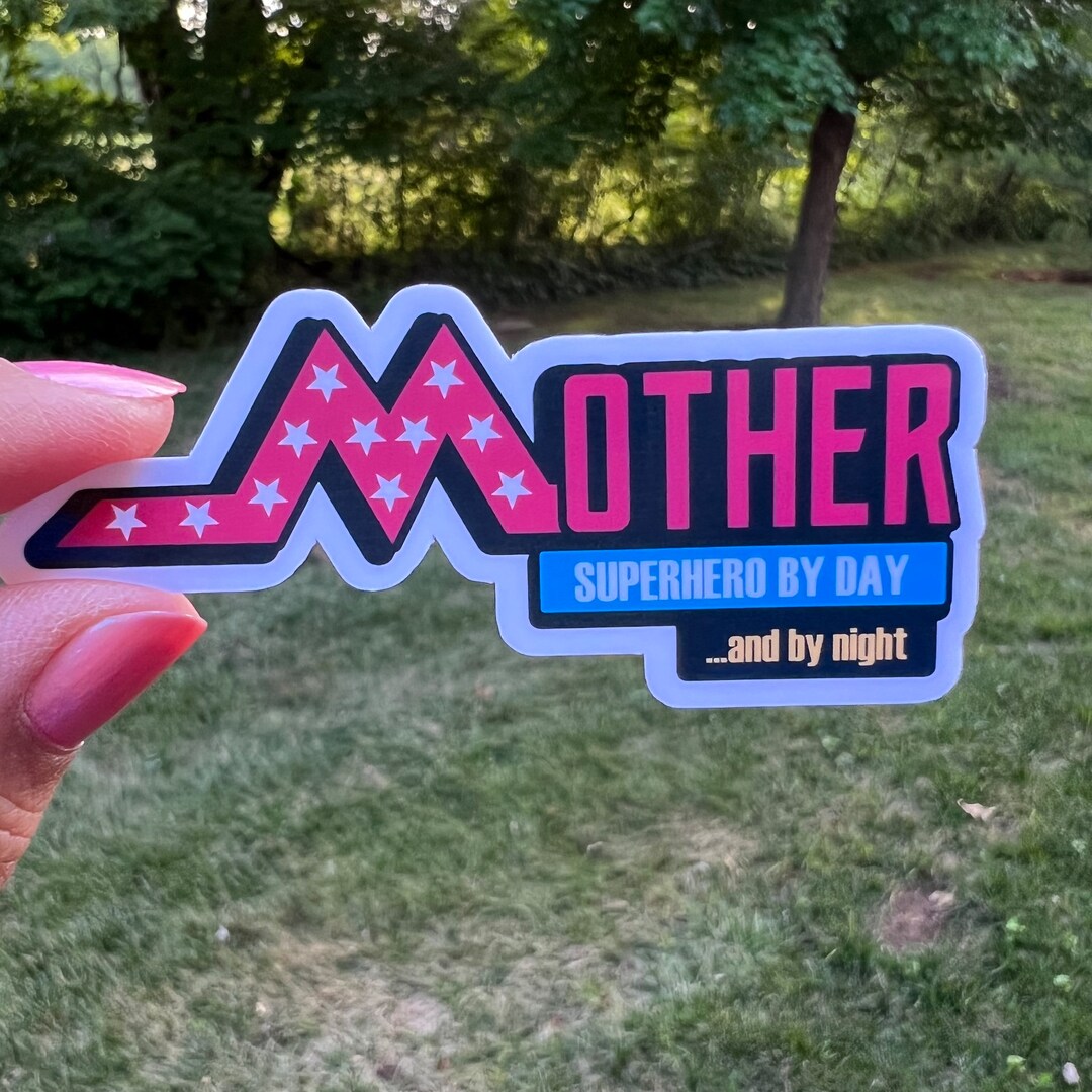 Superhero Mom Sticker - Etsy