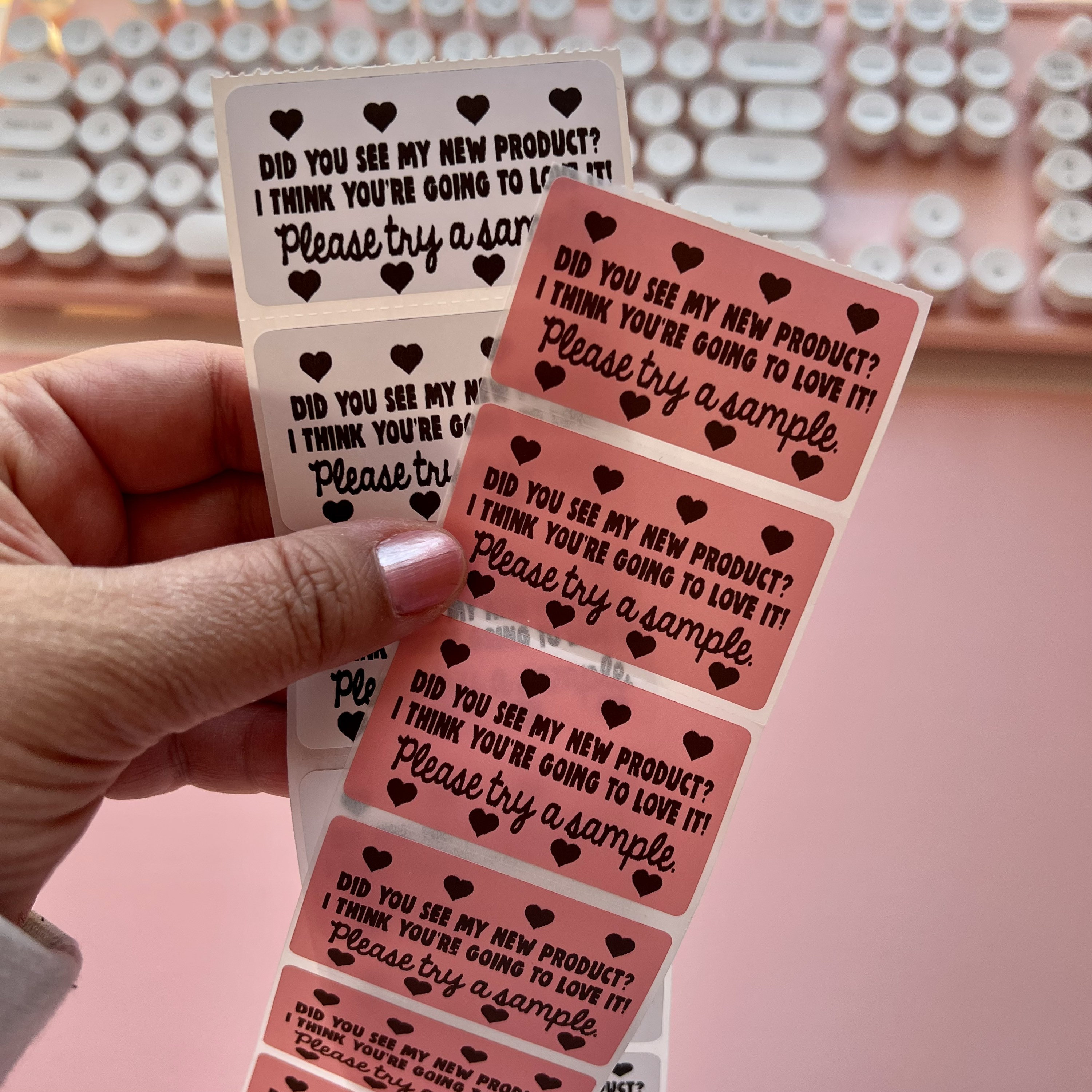 Please Try a Sample Packaging Stickers 2.25 X 1.25 Inch | Etsy