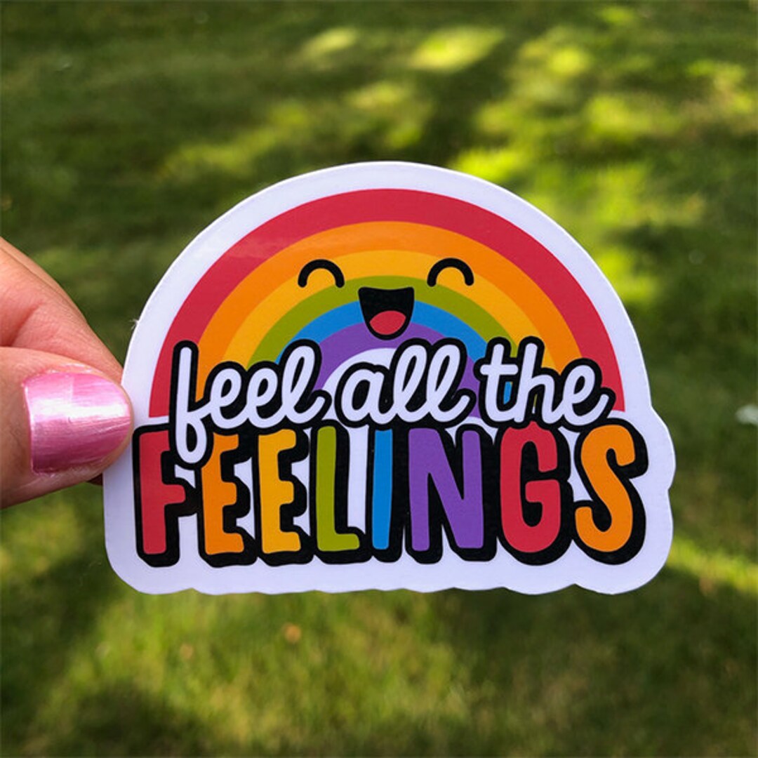 Feelings Rainbow Sticker - Etsy