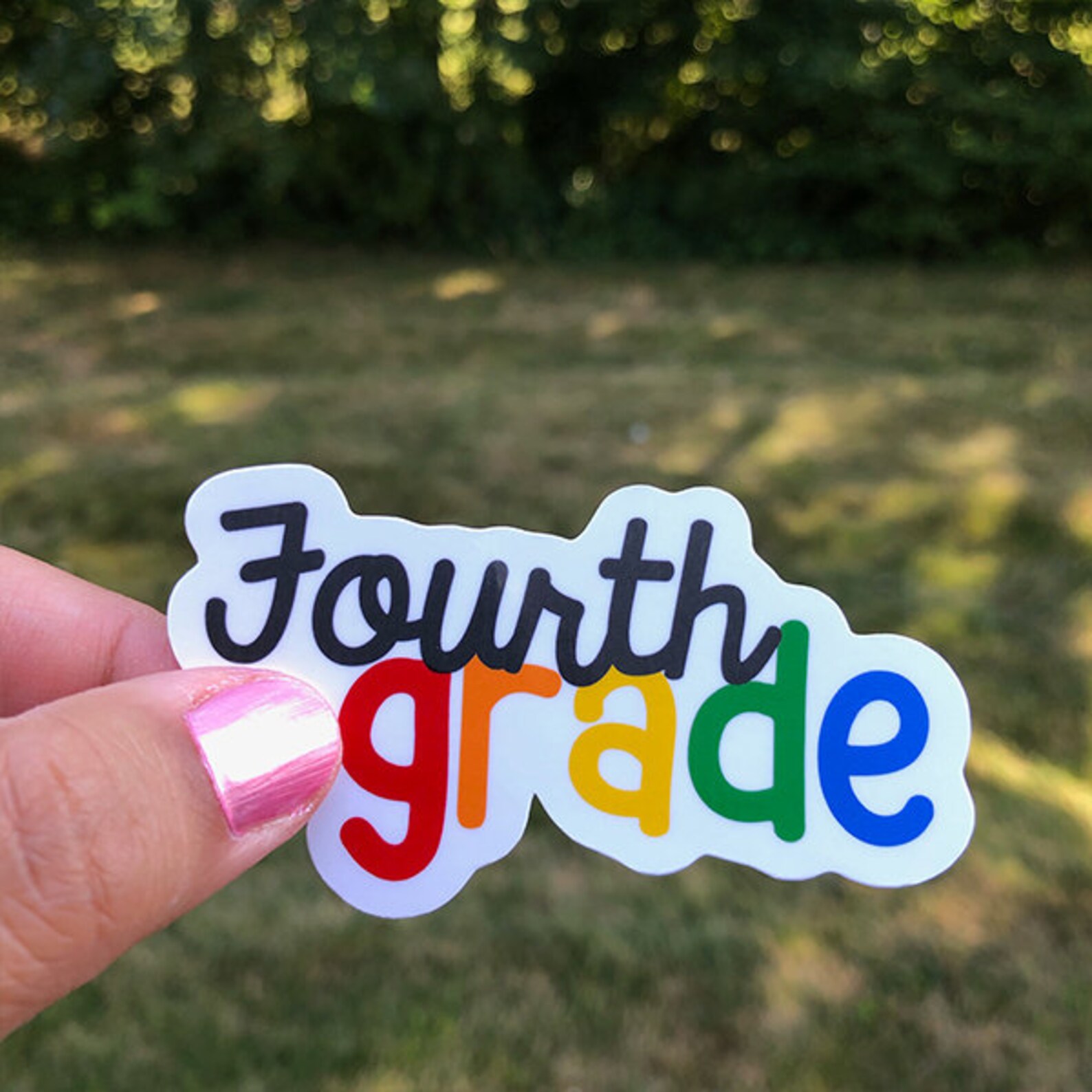 Fourth Grade Teacher Sticker - Etsy