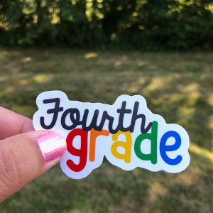 Fourth Grade Teacher Sticker - Etsy