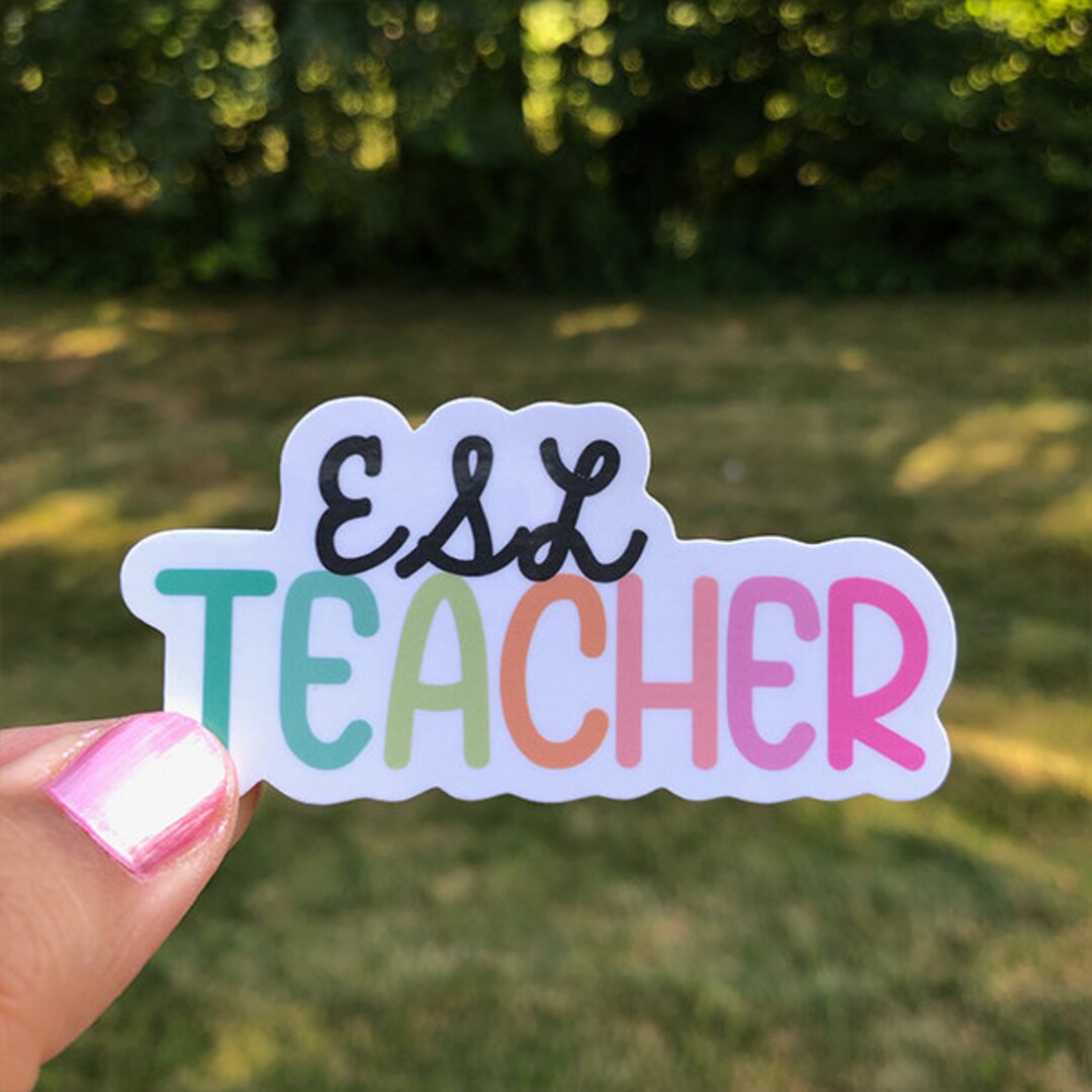 ESL English Teacher Sticker - Etsy