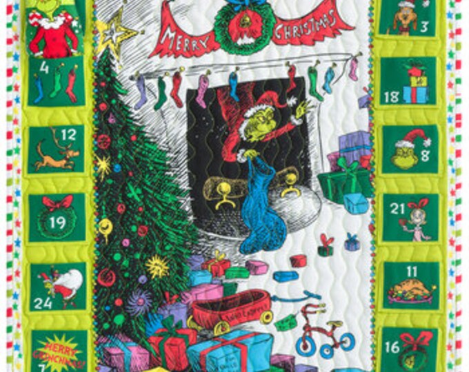 FREE PATTERN for Merry Grinchmas Advent Calendar Quilt Kit. Robert ...