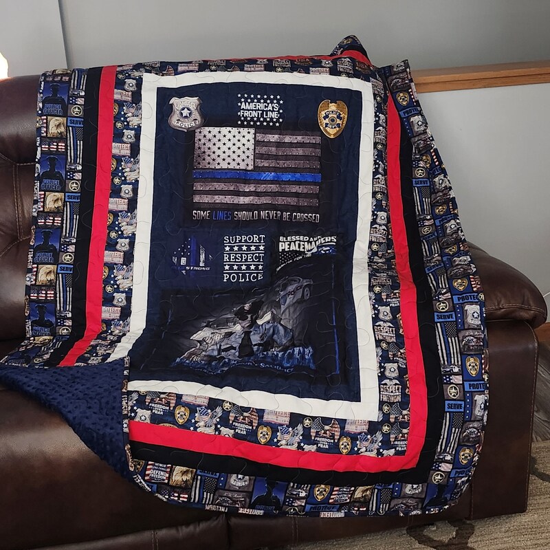 Police Officer Quilt - Etsy