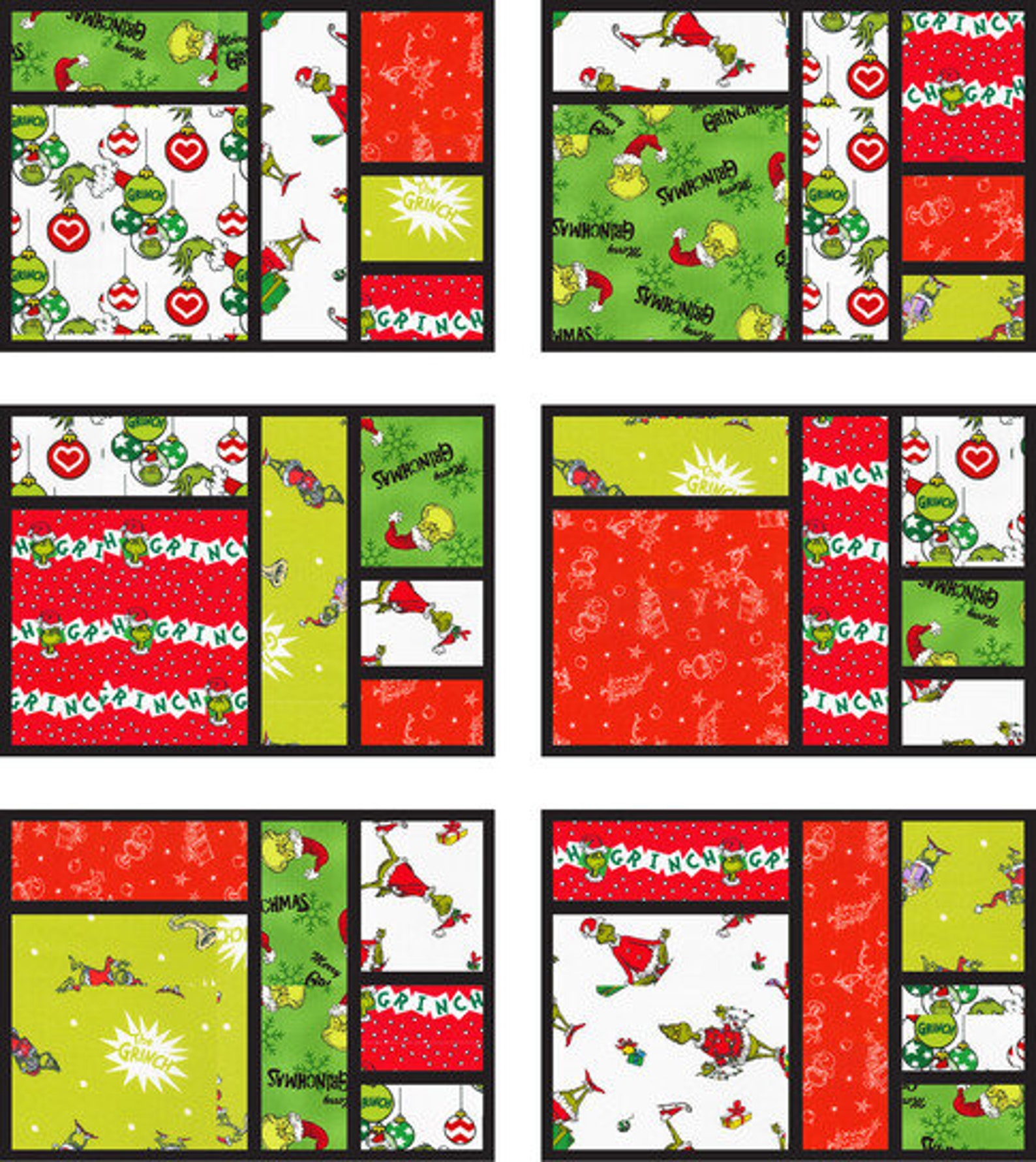 How the Grinch Stole Christmas, FREE PATTERN Pick 6 Placemats by Robert ...