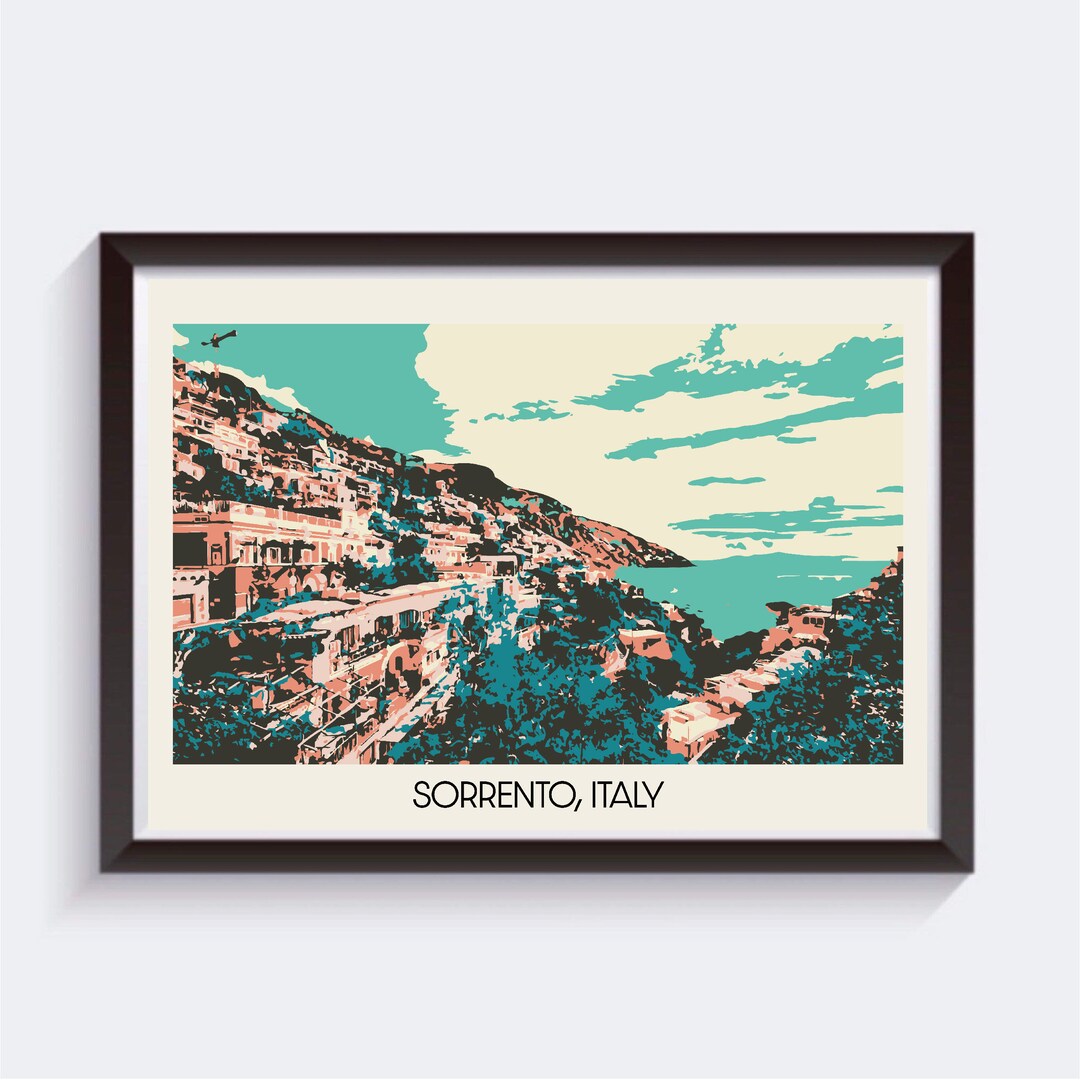 Sorrento Italy Postcard Style Travel Print Gift Him/her - Etsy
