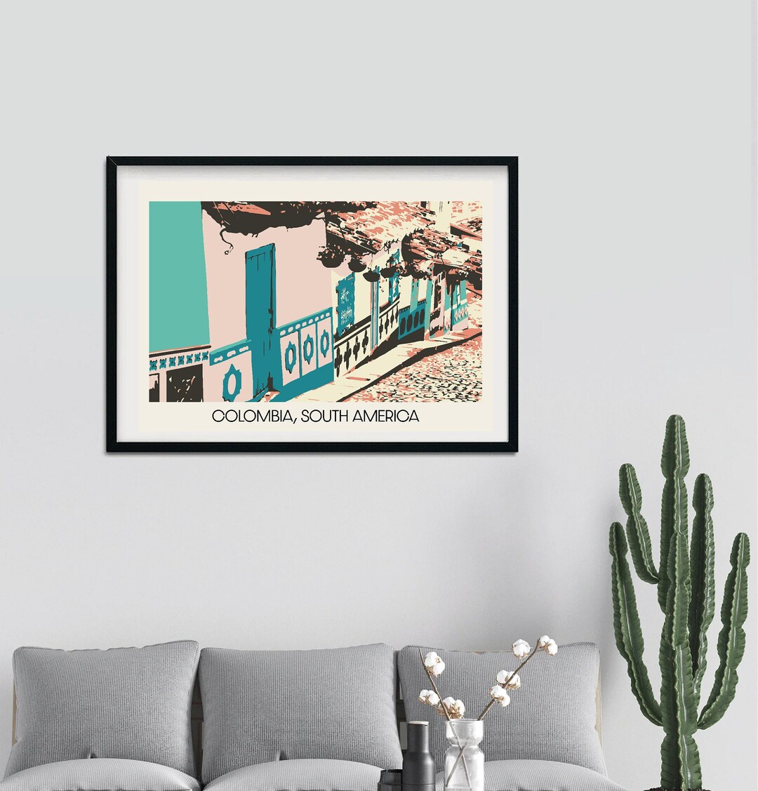 Colombia, South America Postcard Style Travel Print | Gift Him/her ...