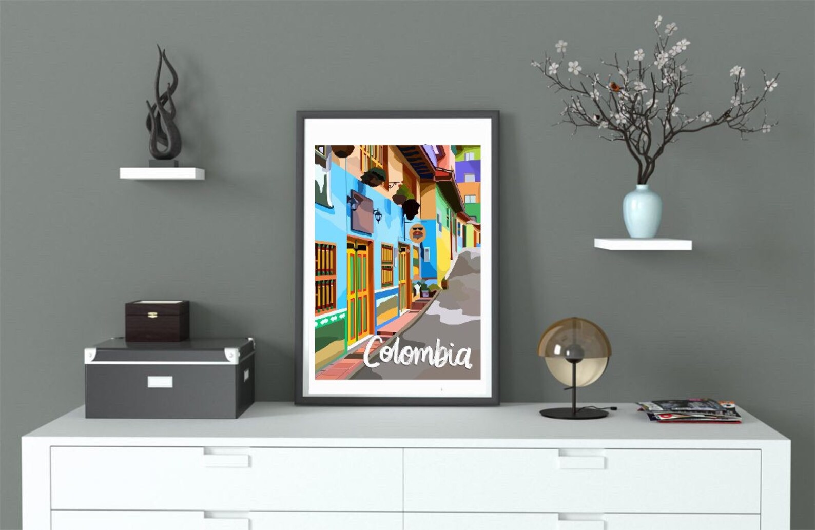 Colombia South America Travel Artwork Print Gift for - Etsy