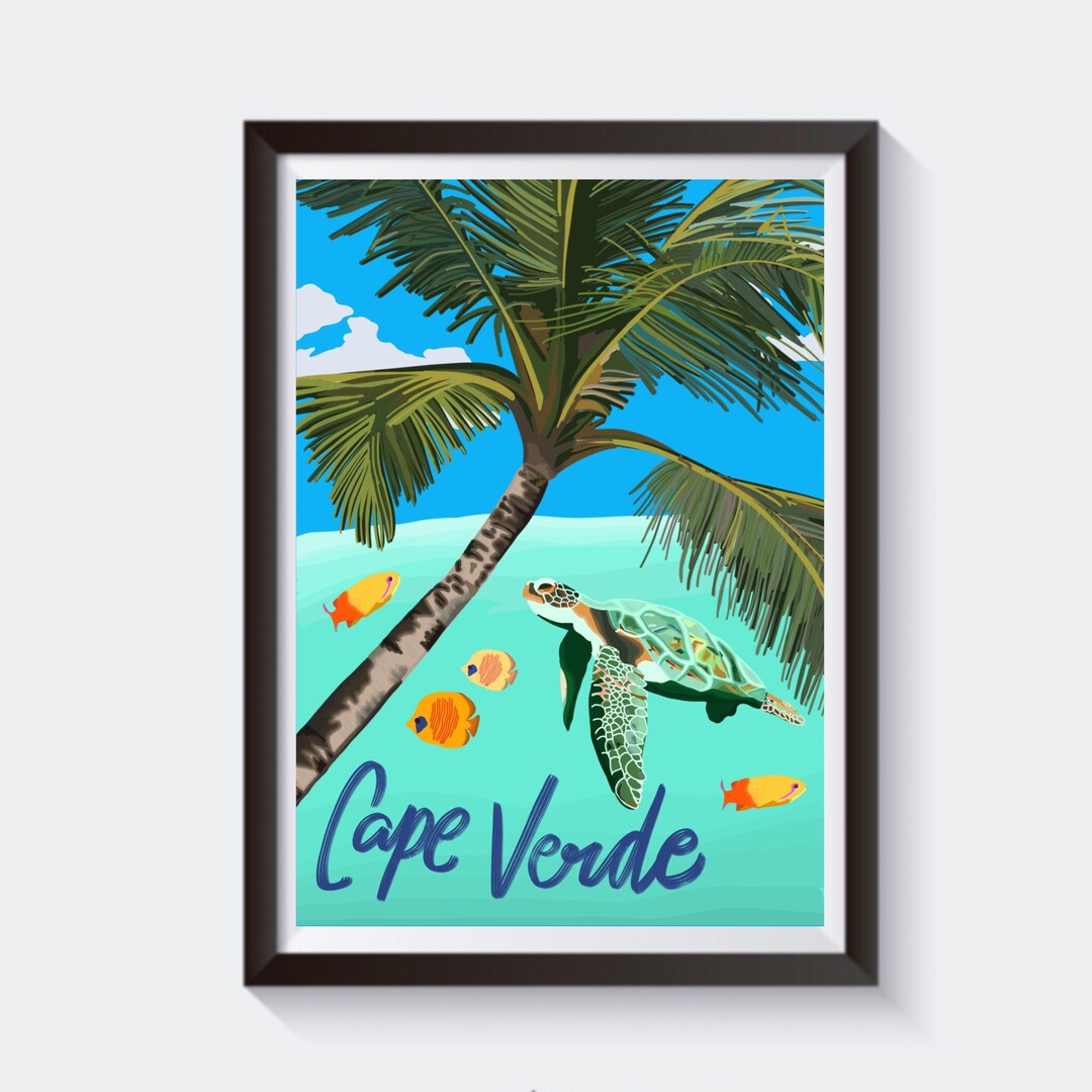 Cape Verde, Africa Travel Artwork Print Gift for Him/her/friend Morocco ...