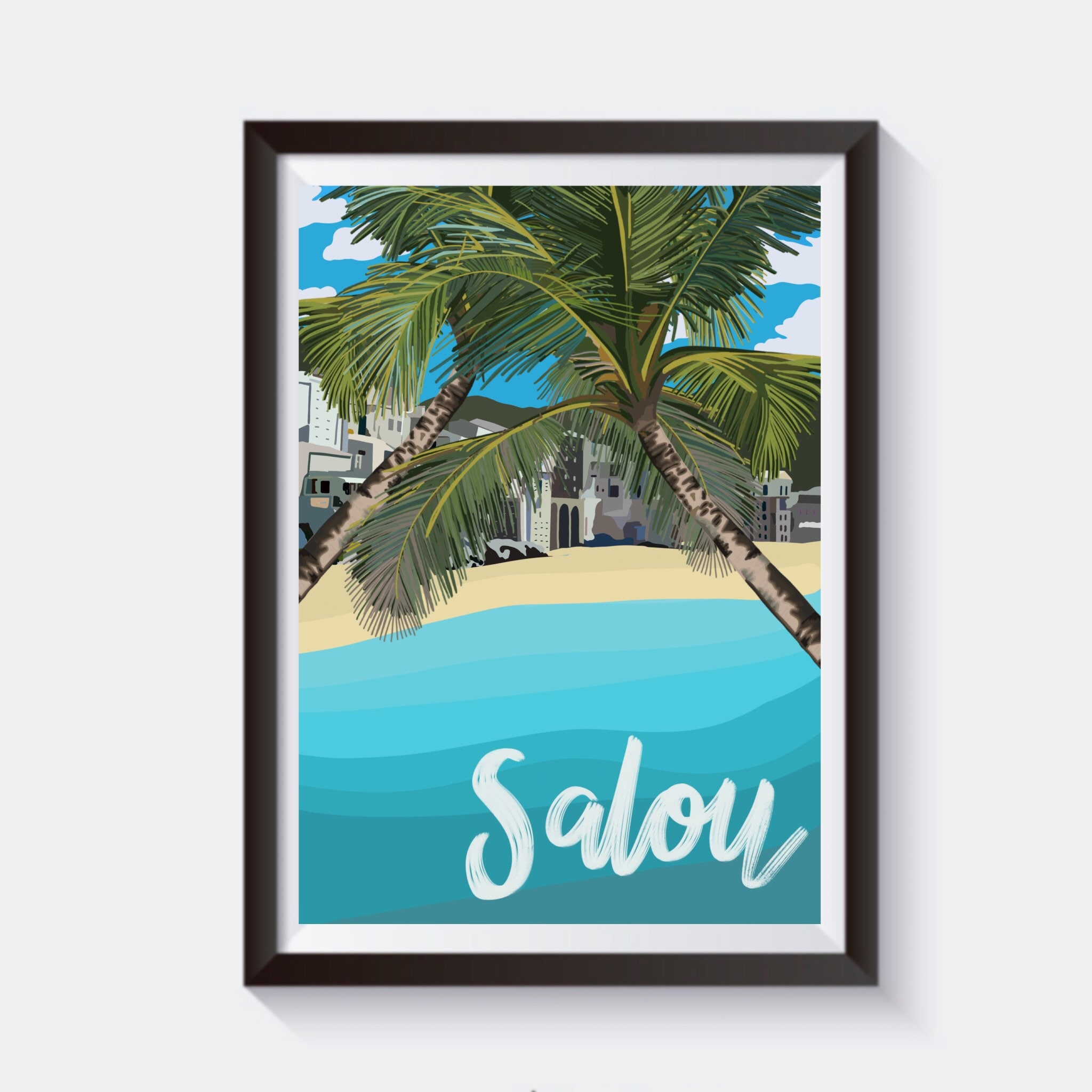 Salou Spain Travel Artwork Print Birthday/anniversary Gift - Etsy UK