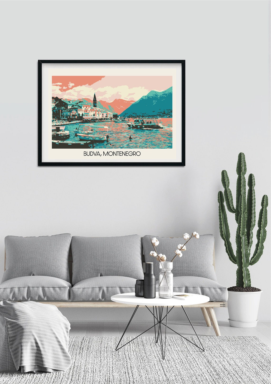 Budva Montenegro Postcard Style Travel Print Gift for - Etsy