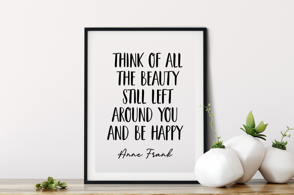 Anne Frank Wall Art, Anne Frank Quote, Instant Download, Print ...