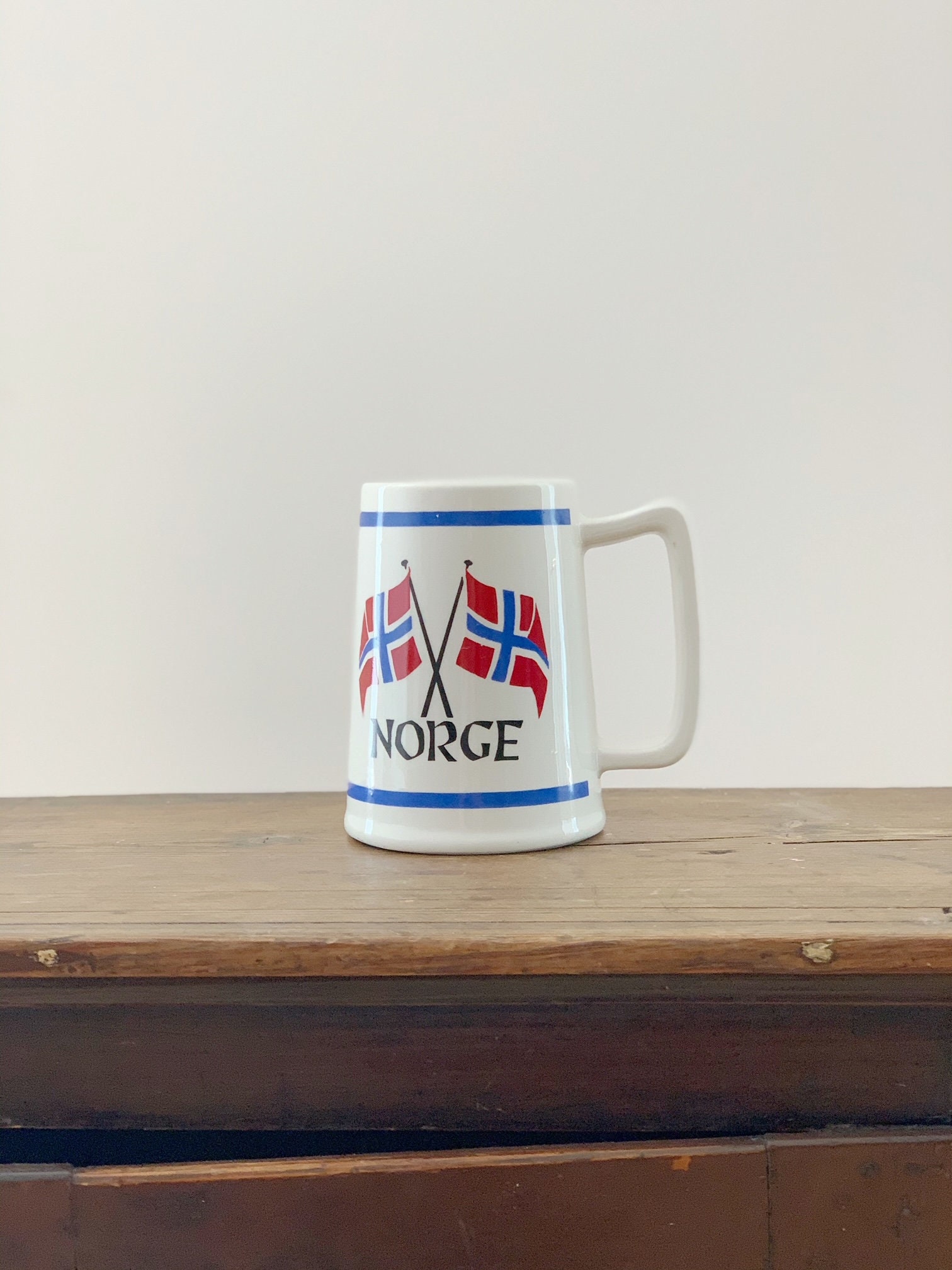 Figgjo Flint Norway Mug Norwegian Beer Mug Norwegian Flag | Etsy