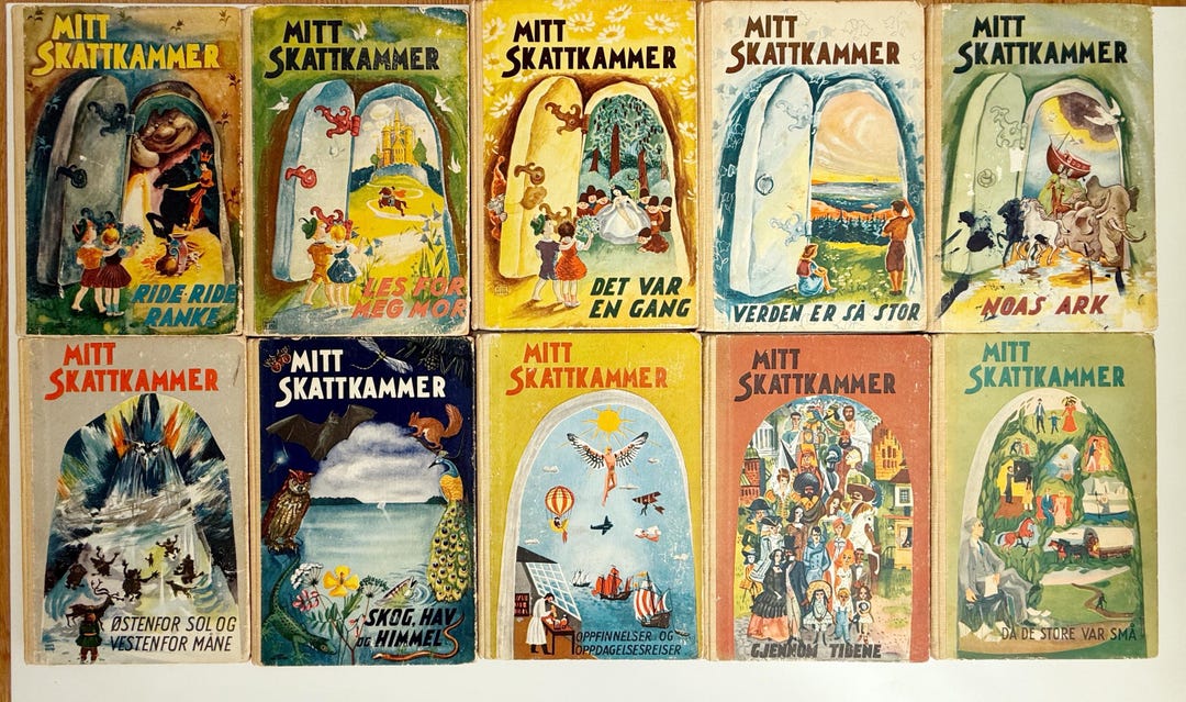 Norwegian Children’s Books , 10 Volumes Set of Beautiful Vintage Books ...