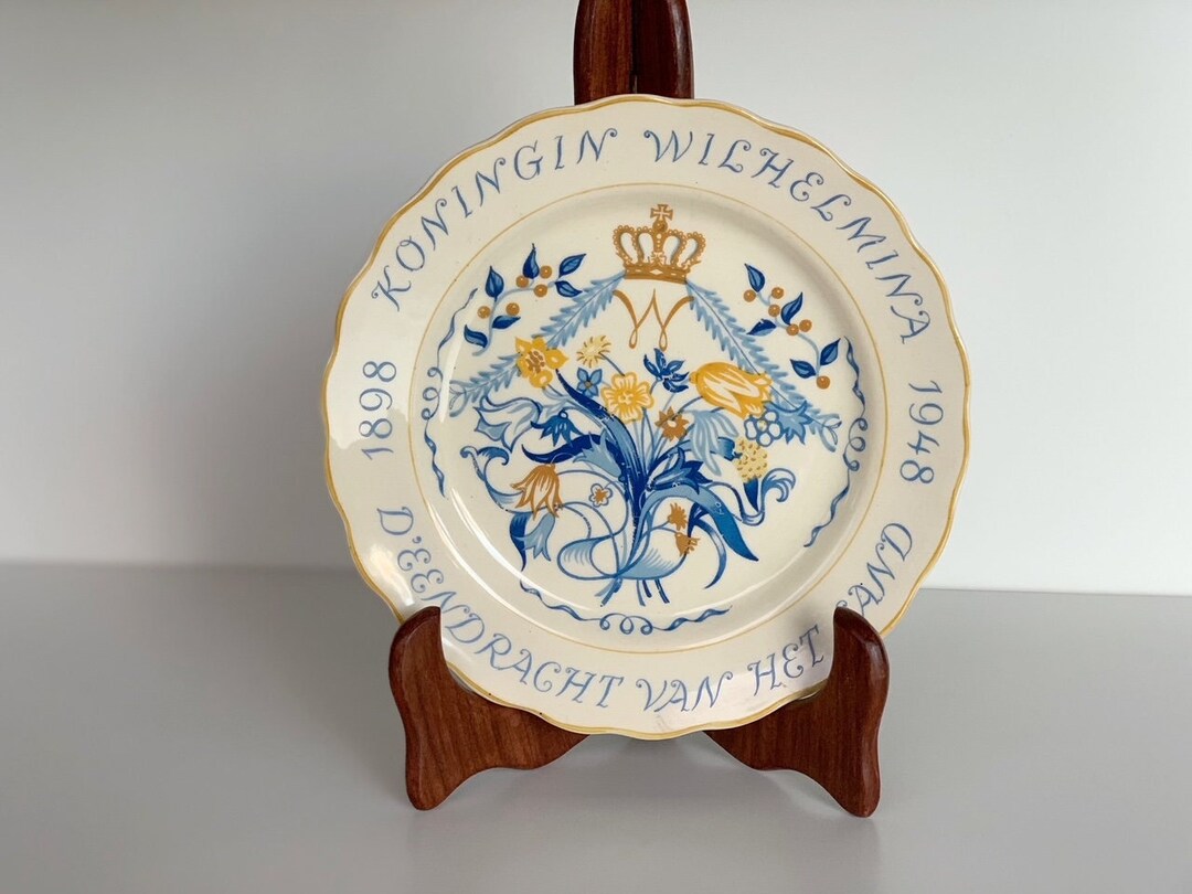 Zuid Holland Gouda Plate , Dutch Vintage Ceramic Plate , Queen ...