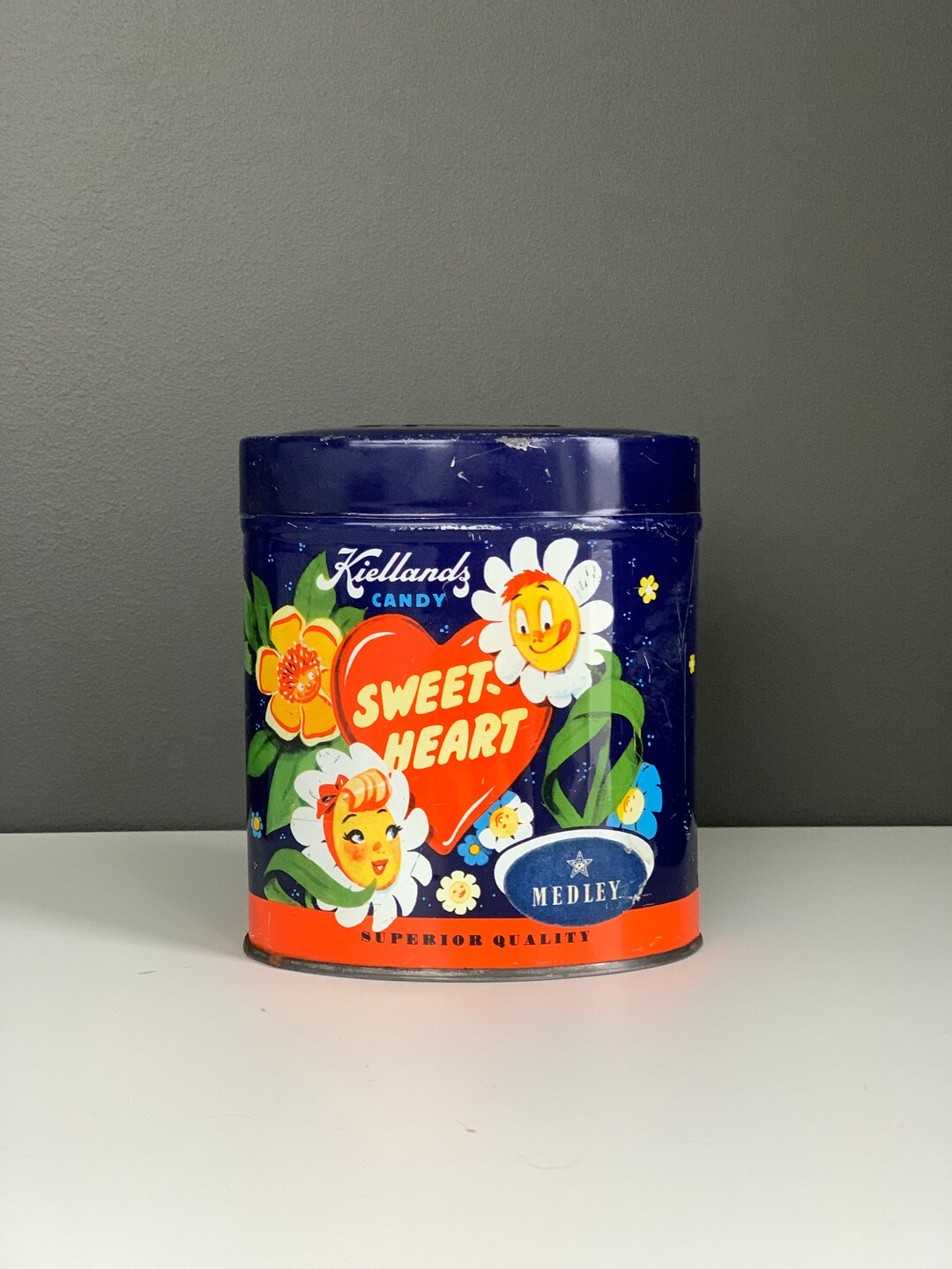 Norwegian Candy Tin Box From 60s , Sweet Heart Kiellands , Norway ...