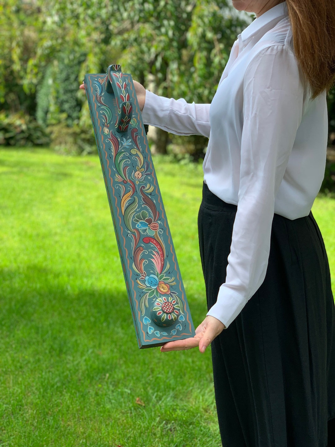 Decorative Mangle Board , Norway Rosemaling Wood , Norwegian Home Decor ...