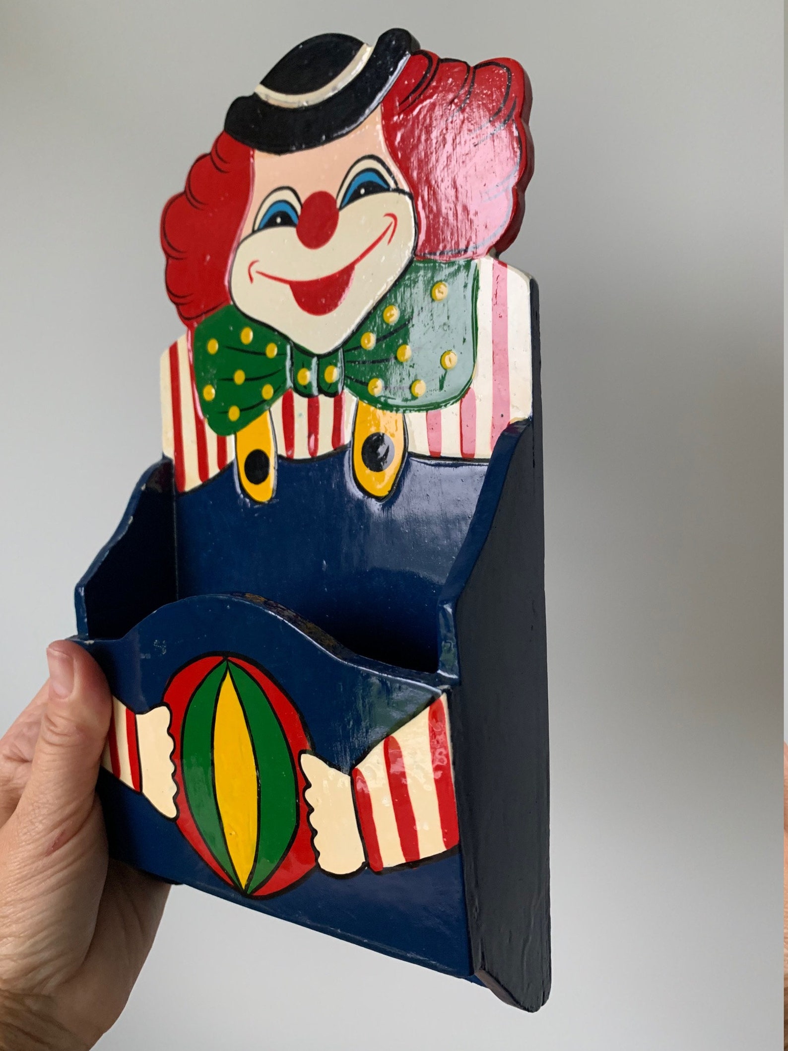 Clown Key Hanger Kids Room Clown Holder - Etsy