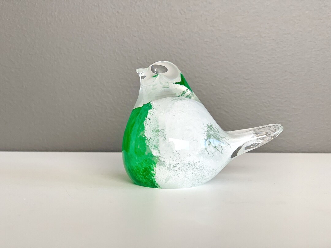 Green Glass Bird , Norwegian Glass Decor , Norwegian Gifts - Etsy