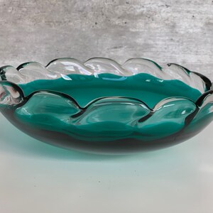 Magnor Norway Glass Bowls Scalloped Edge Glass Dishes Norwegian Design ...